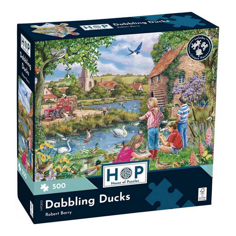 House of Puzzles - Dabbling Ducks - 500 Piece Jigsaw Puzzle – Jigsaw ...