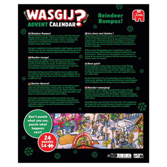 Wasgij - Advent Calendar - Reindeer Rumpus! - 24 x 54 Piece Jigsaw Puz ...