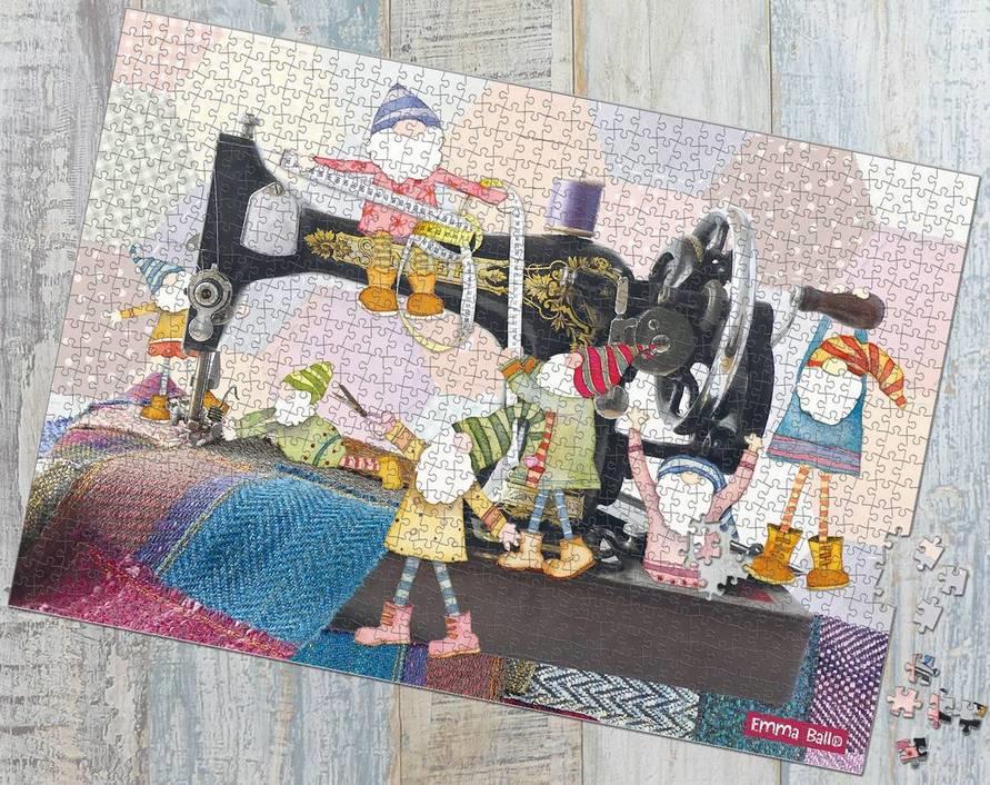 Emma Ball - Sewing Gnomes - 1000 Piece Jigsaw Puzzle – Jigsaw Puzzles ...