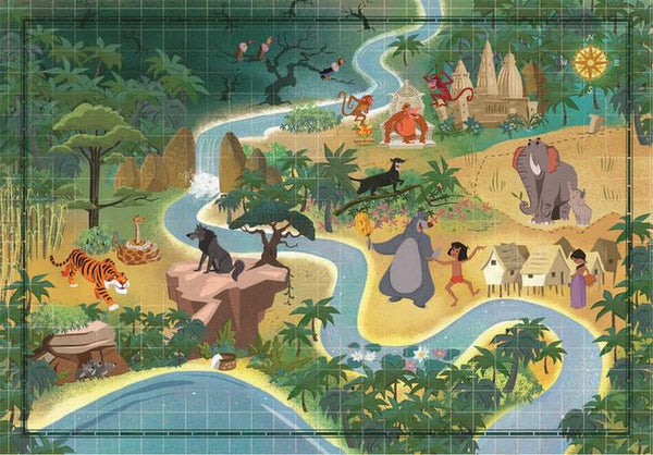 Clementoni Disney Story Maps Jungle Book 1000 Piece Jigsaw Puzzle
