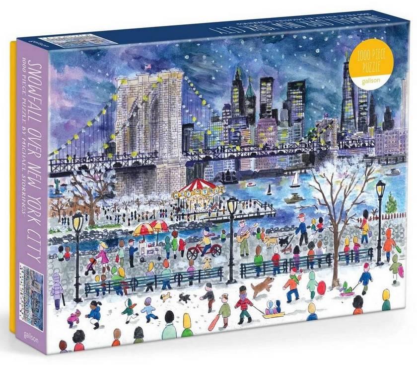 Galison - Michael Storrings - Snowfall over New York City - 1000 Piece ...