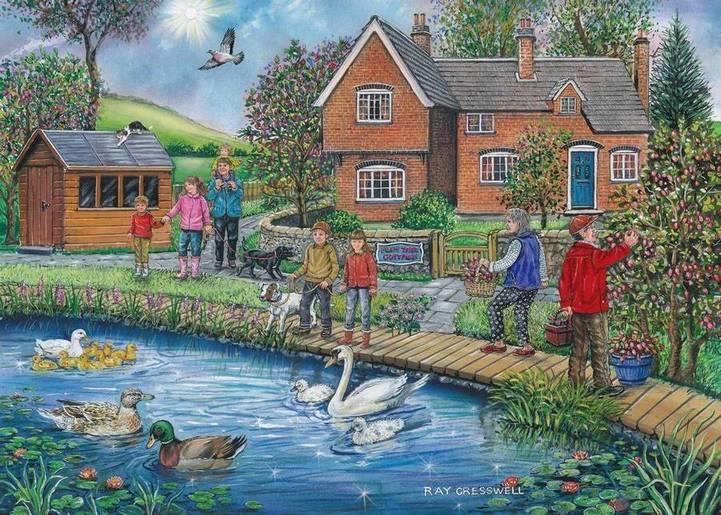 House of Puzzles - Plum Cottage - 250XL Piece Jigsaw Puzzle – Jigsaw ...