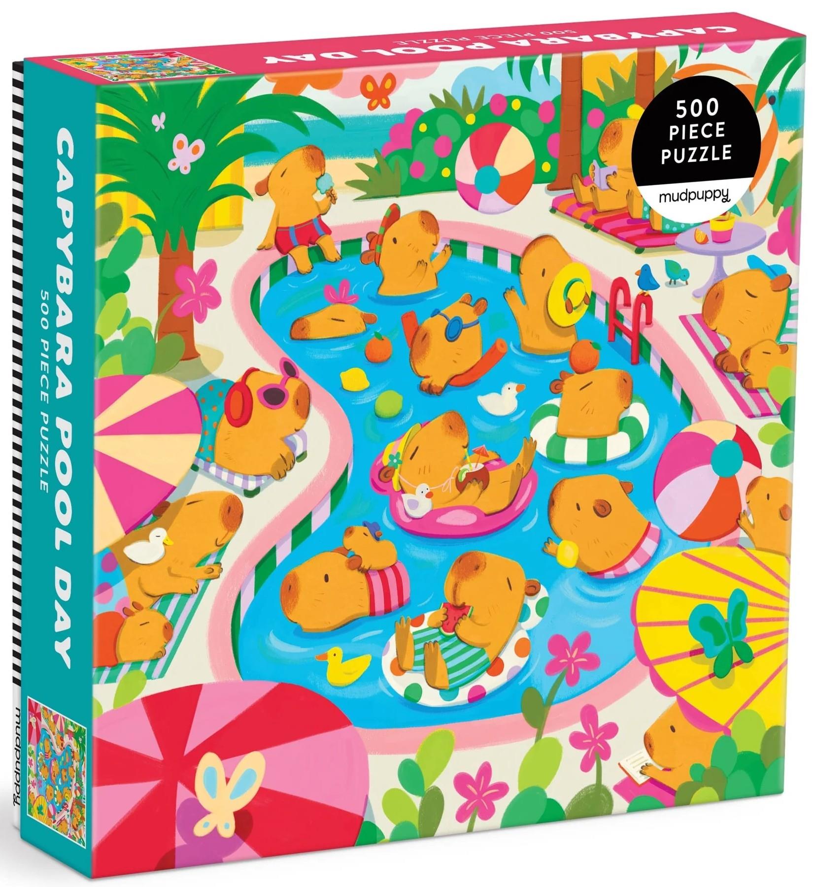 Galison - Capybara Pool Day - 500 Piece Jigsaw Puzzle – Jigsaw Puzzles ...